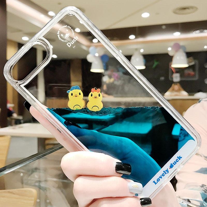 Swimming Rubber Duck Liquid Phone Case iPhone Cover | Kawaii Babe