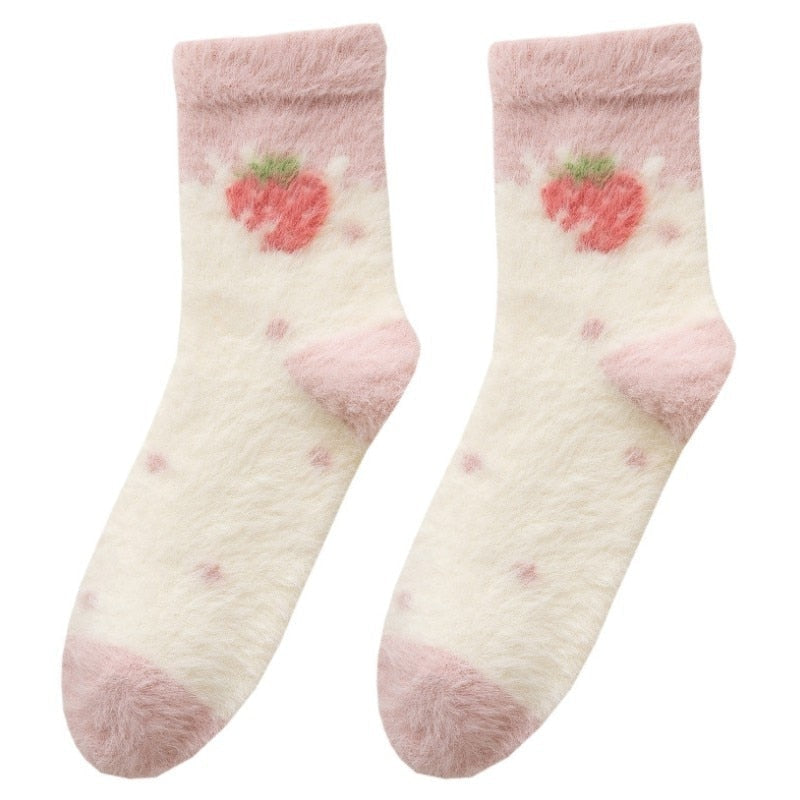 Fuzzy Berry Socks – Kawaii Babe