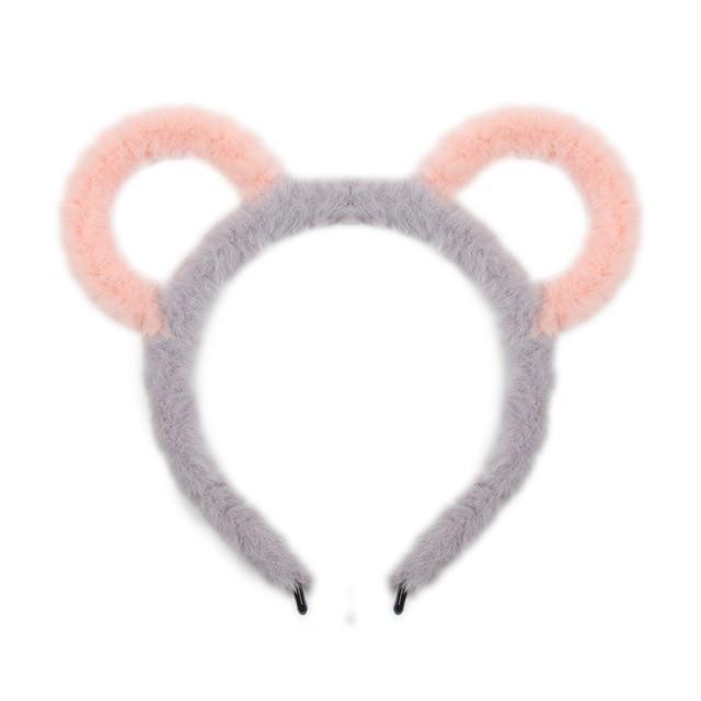Fuzzy Animal Ear Headbands Hair Band Accessory Petplay Kawaii Babe