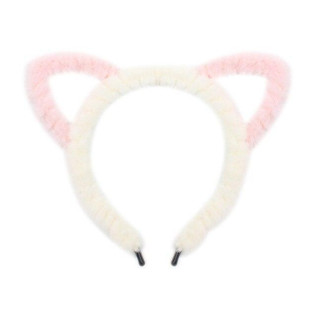 Fuzzy Animal Ear Headbands Hair Band Accessory Petplay Kawaii Babe