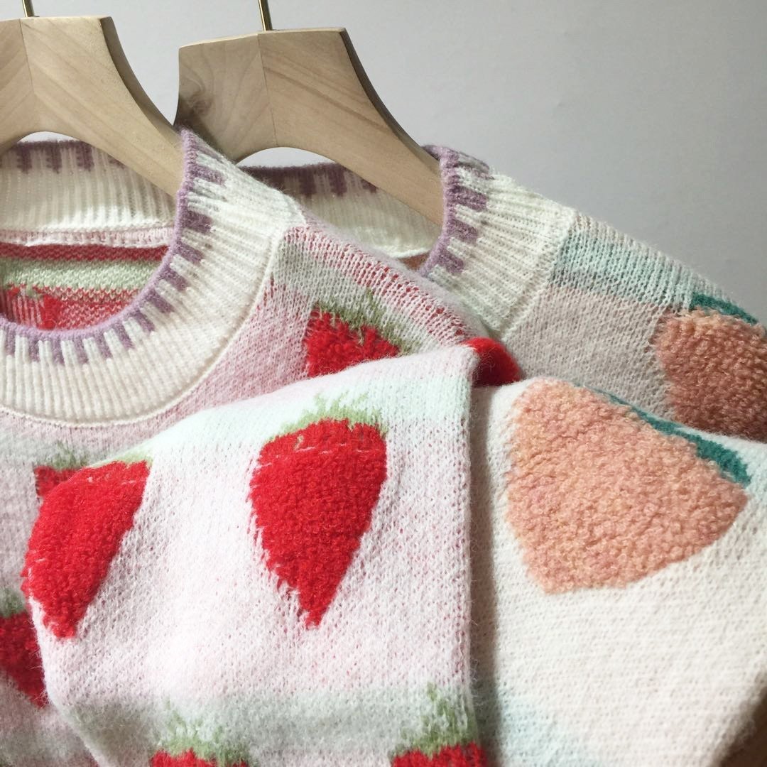 Fuzzy Peaches Furry Fuzzy Sweater Sweatshirt Kawaii | Kawaii Babe