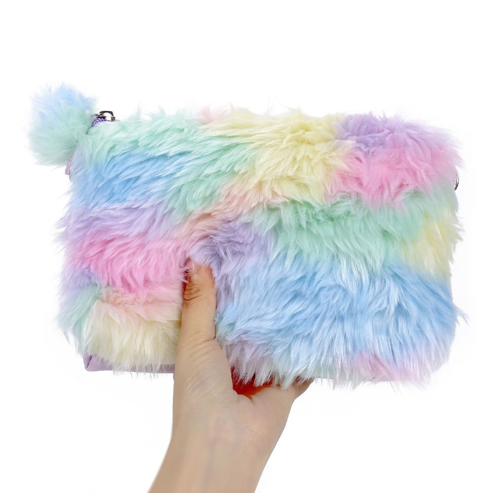 Pastel Fuzzy Soft Plush Handbag Purse Clutch Vegan Fur | Kawaii Babe
