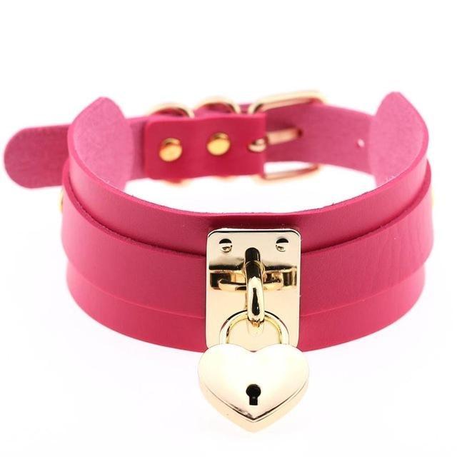 Gold Heart Locket Collar Vegan Choker Necklace – Kawaii Babe