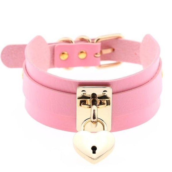 Gold Heart Locket Collar Vegan Choker Necklace – Kawaii Babe