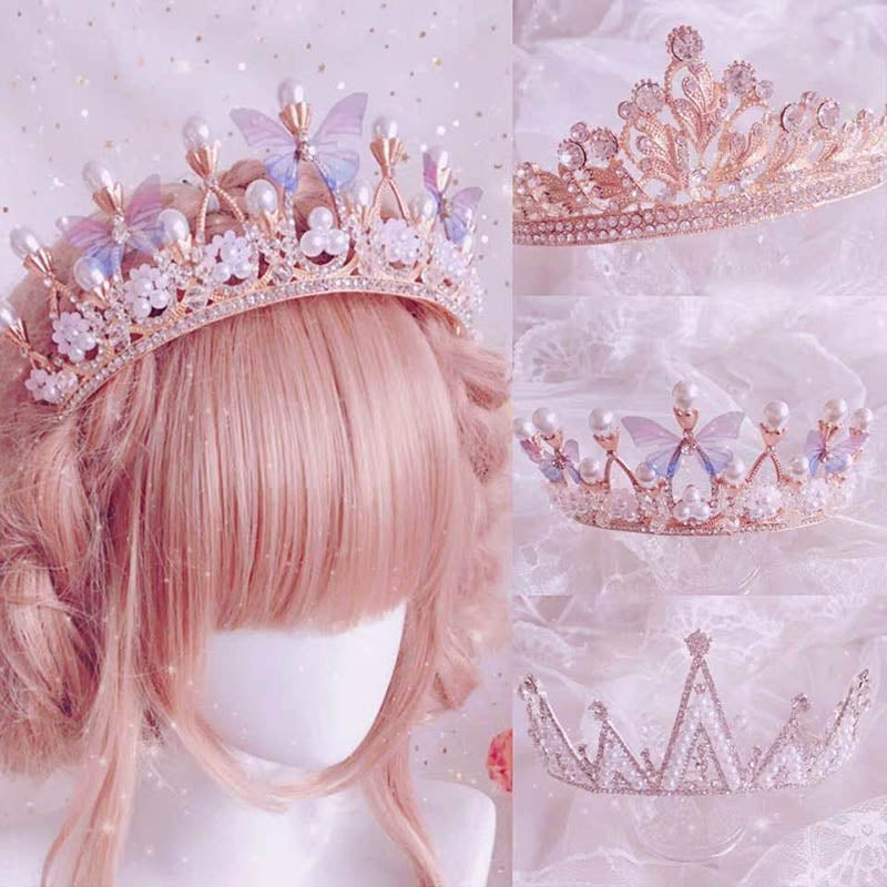Luxury Princess Crowns Kawaii Cute Tiaras Butterfly Kawaii Babe