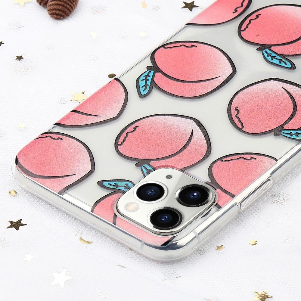 Transparent Peach iPhone Case Peachy Fruit Rubber – Kawaii Babe