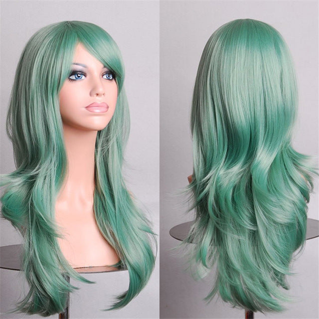 Solid Color Long Cosplay Wigs Kanekalon Fibre Costume | Kawaii Babe