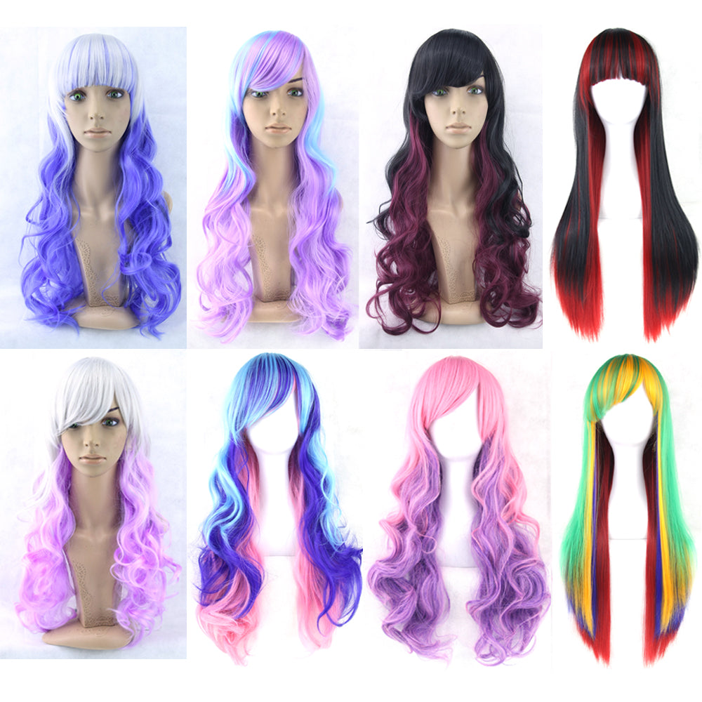 Multi-Color Long Wigs Lolita Maid Cosplay Kanekalon | Kawaii Babe