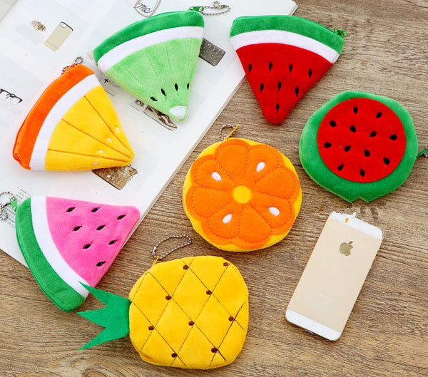 Fruity Coin Bags Summer Tropical Fruit Theme Purse Pouch | Kawaii Babe