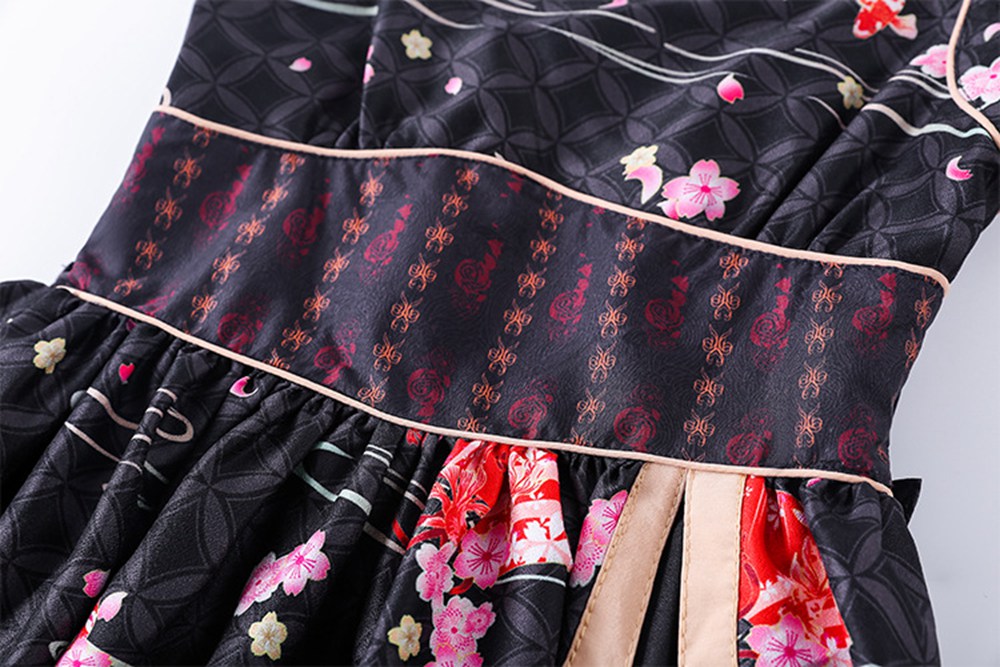 Sakura Flower Japanese Kimono Style Summer Dress | Kawaii Babe