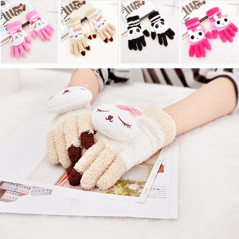 Kawaii Cozy Fuzzy Bunny Mittens For Winter Warm Cute by Kawaii Babe