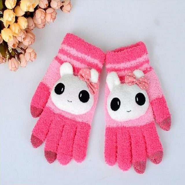 Kawaii Cozy Fuzzy Bunny Mittens For Winter Warm Cute by Kawaii Babe