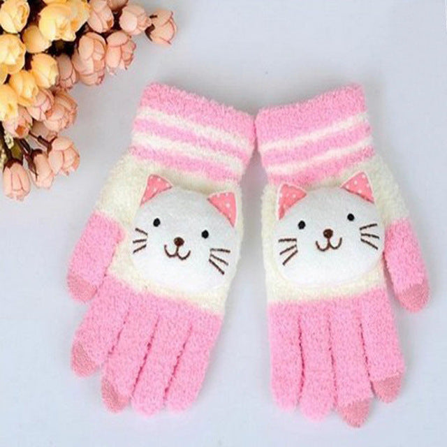 Kawaii Cozy Fuzzy Bunny Mittens For Winter Warm Cute by Kawaii Babe
