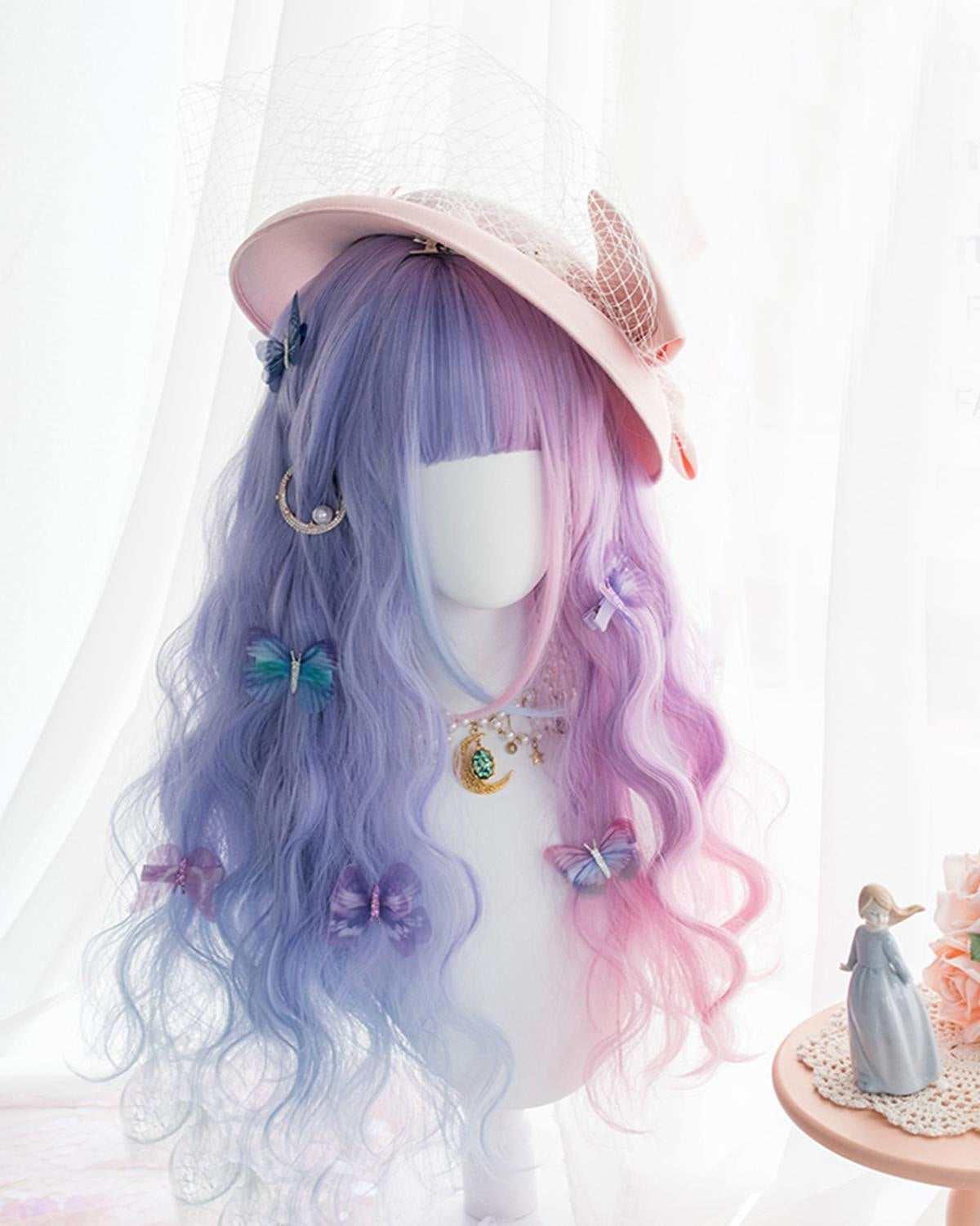 Purple Pastel Lolita Cosplay Wig Bunny Ear Cute Kawaii Babe