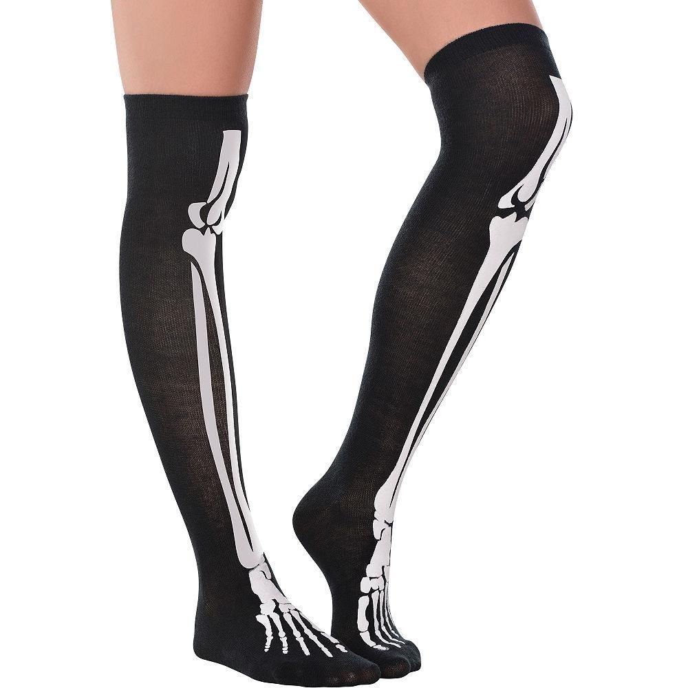 Skeleton Bone Stockings Thigh High Socks Halloween | Kawaii Babe