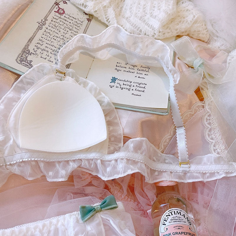 Soft Chiffon Princess Lingerie Set Ruffles Lolita Nymphette Kawaii ...