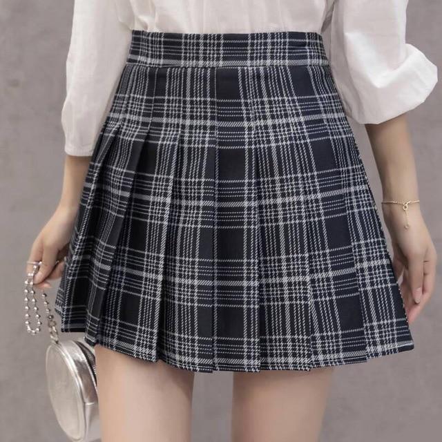 Tartan Plaid School Girl Skirt Tennis Pleated Mini Kawaii Babe