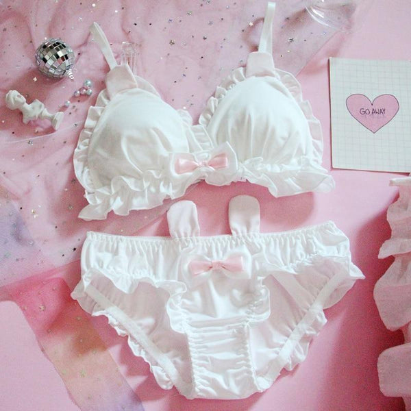 White Rabbit Lingerie Set Baby Bunny Kawaii Harajuku | Kawaii Babe